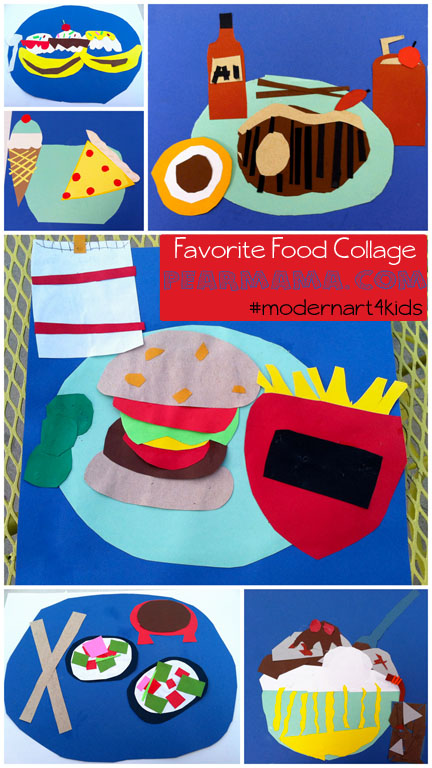 Kids craft: Favorite Food Collage | Pearmama